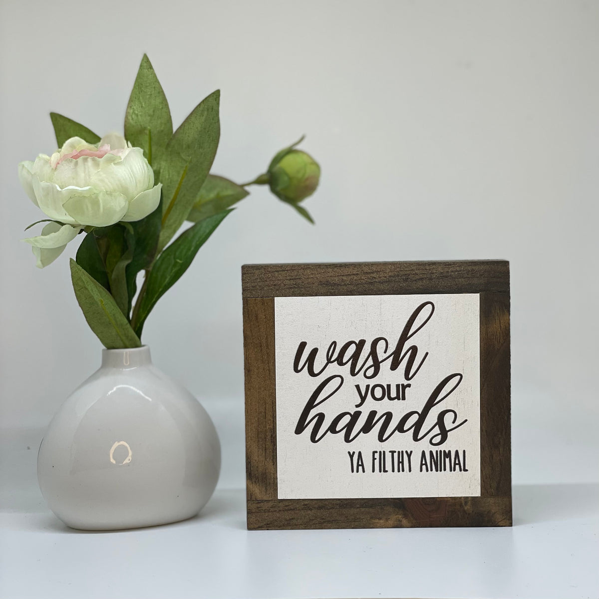 Funny Photo Frame |Wash Your Hands Ya Filthy Animal | Bog Road Designs